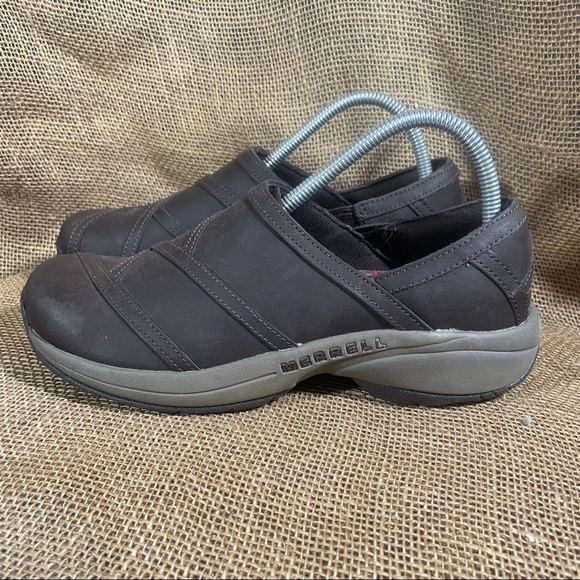 Merrell | Shoes | Merrell Primo Patch Leather Slip On Comfort Shoe ...
